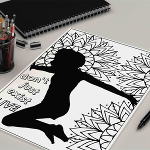 Bundle of 3 Quote Coloring Pages - Positive Mindset Printable - Happy ...