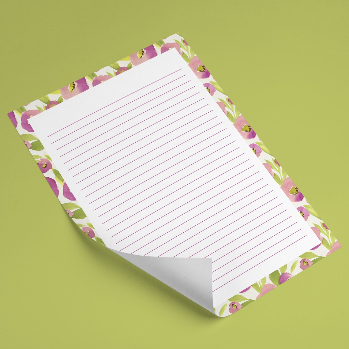 5 Bordered Writing Papers, Journal Paper Template, Lined Writing Pages ...