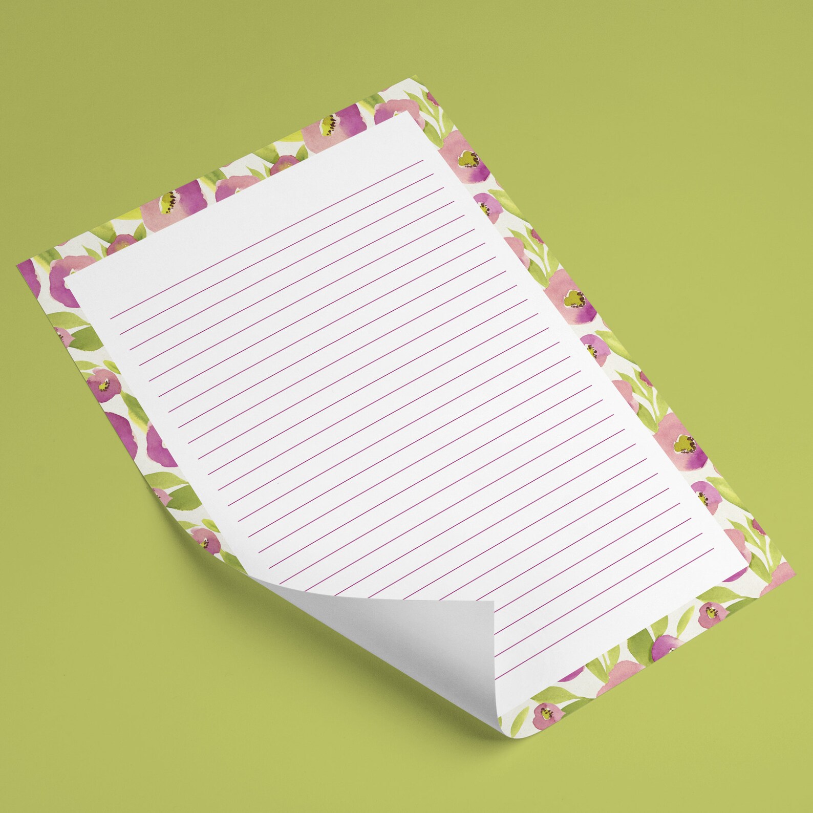 5 Bordered Writing Papers, Journal Paper Template, Lined Writing Pages ...