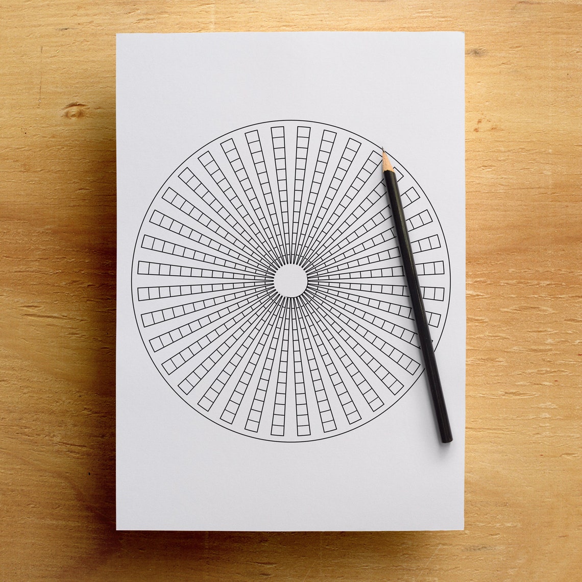 Geometric Mandala Coloring Page Printable, Adult Colouring Meditation ...