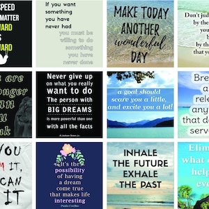 24 Quote Stickers Printable, Positive Affirmations Quotes, Downloadable ...