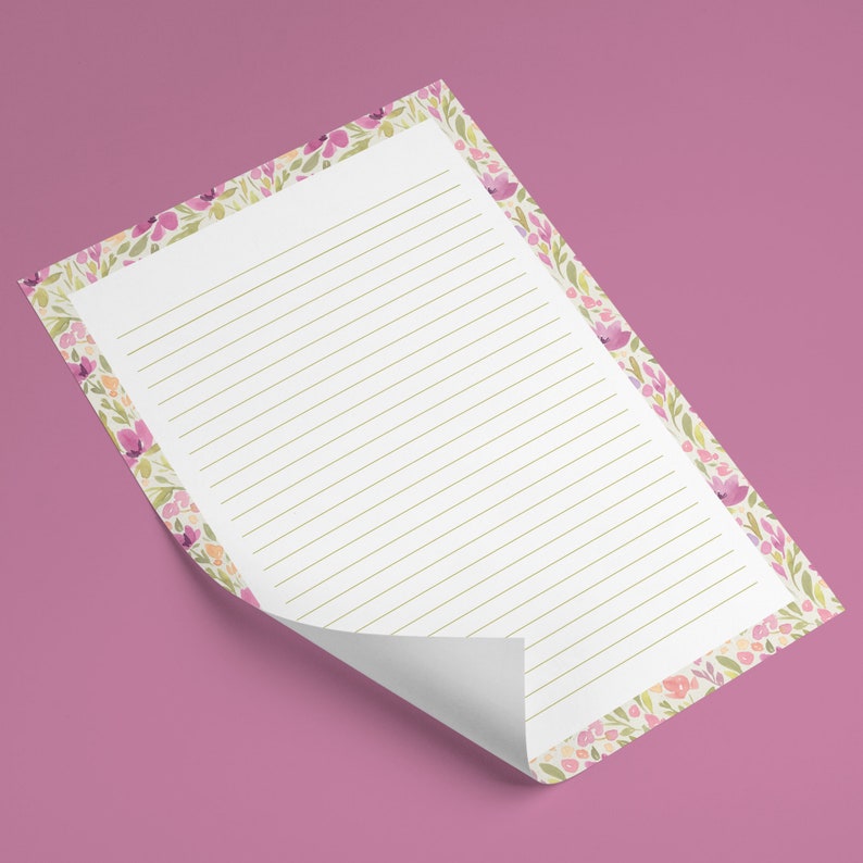 5 Bordered Writing Papers, Journal Paper Template, Lined Writing Pages ...