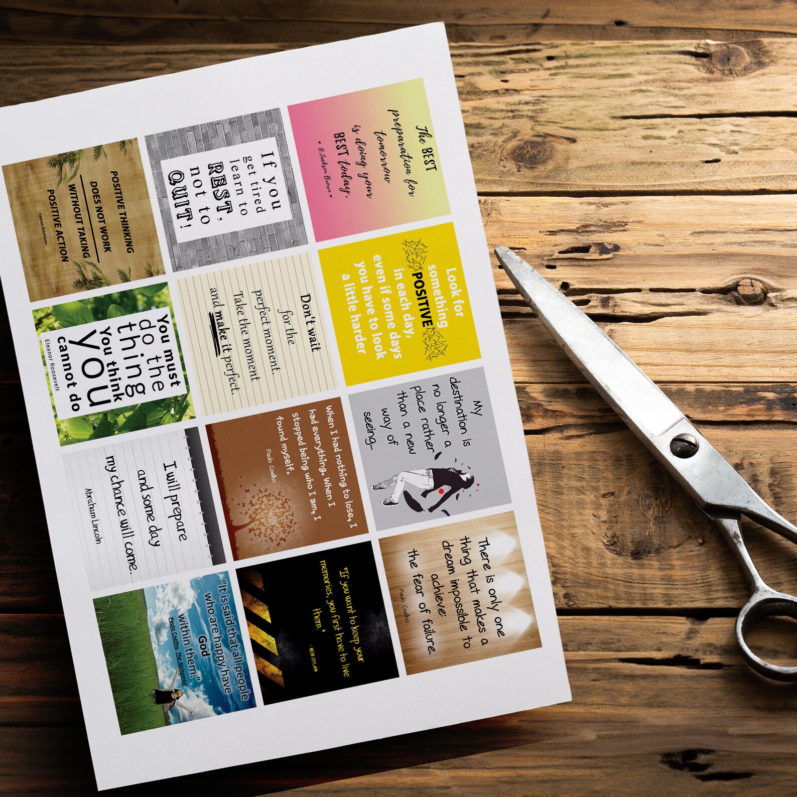 24 Quote Stickers Printable, Positive Affirmations Quotes, Downloadable ...