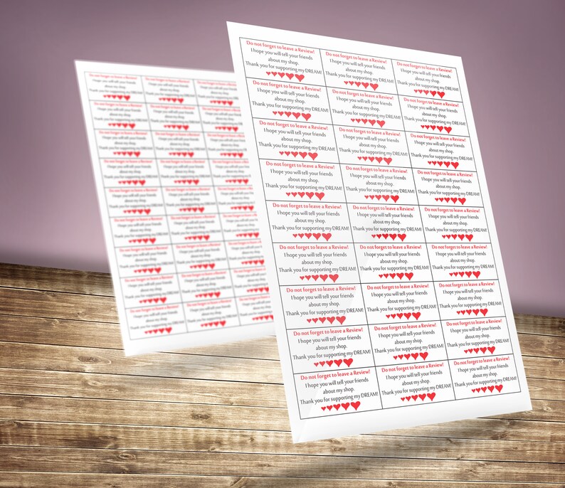 5 Star Review, Small Business Review Stickers, Printable Shop Review ...