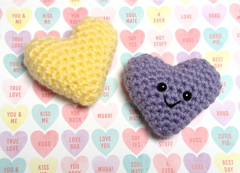 Pocket Size Puffy Hearts Crochet Pattern PDF Download - Etsy