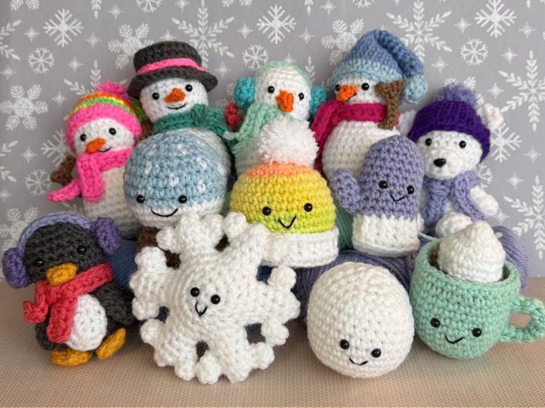 Amigurumi Bitty Blizzard Crochet Patterns: 13 Tiny Winter Designs (PDF ...