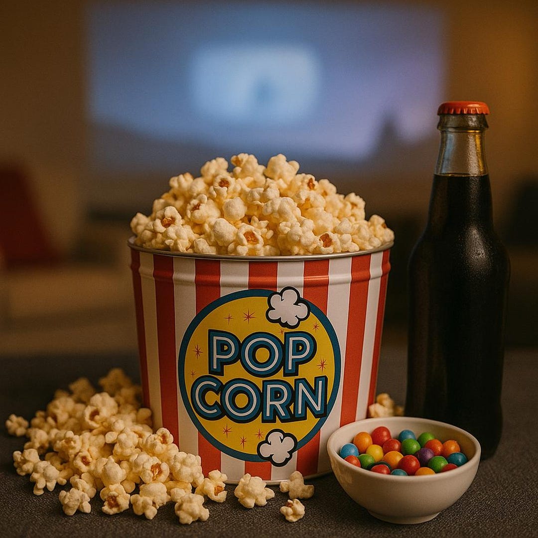 It's Popcorn Time 2 Gallon Popcorn Tin Filled With 42 Cups of Gourmet ...