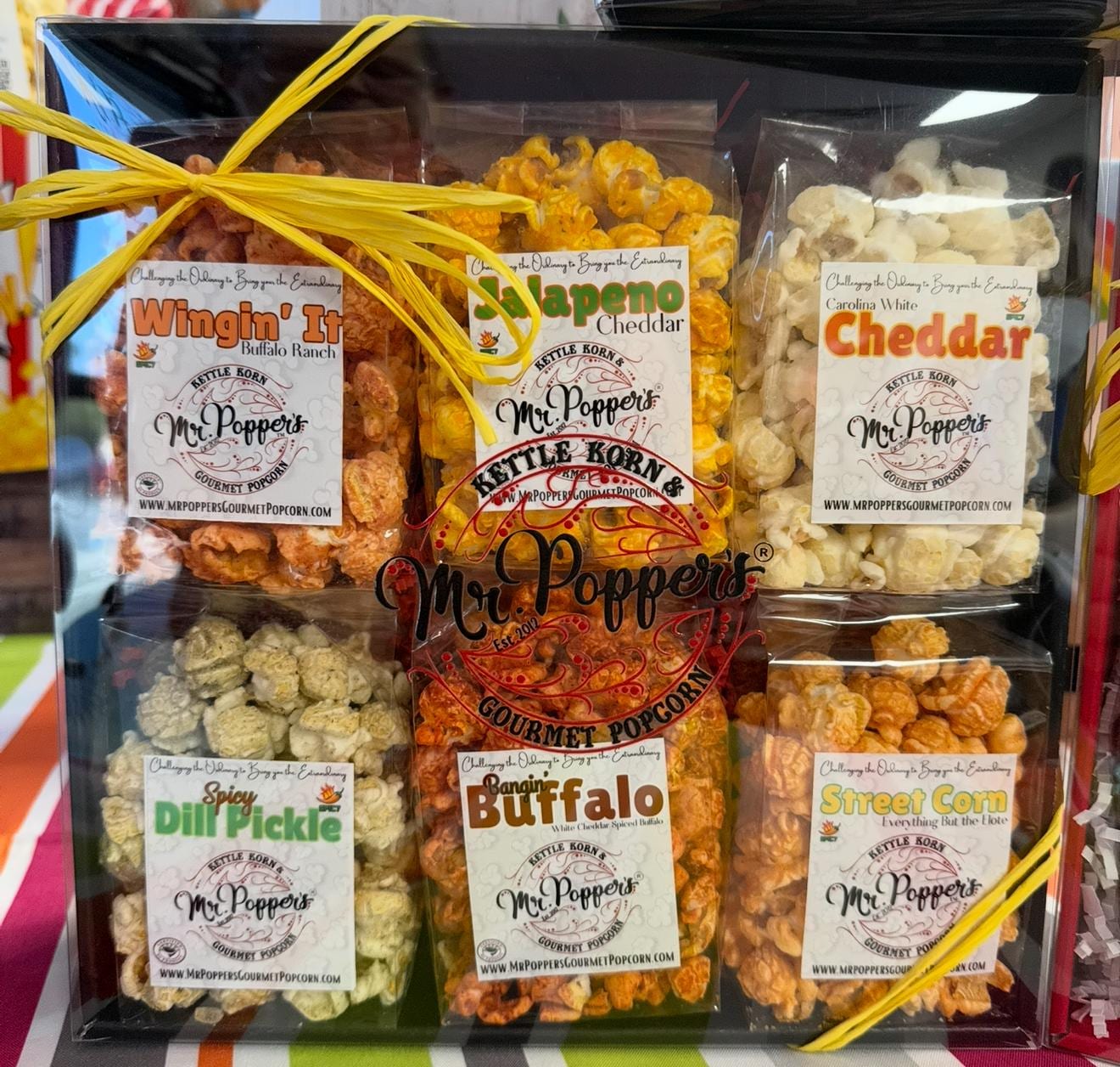 The Spicy Sampler Pop Box, Gourmet Popcorn in an Assortment of Six ...