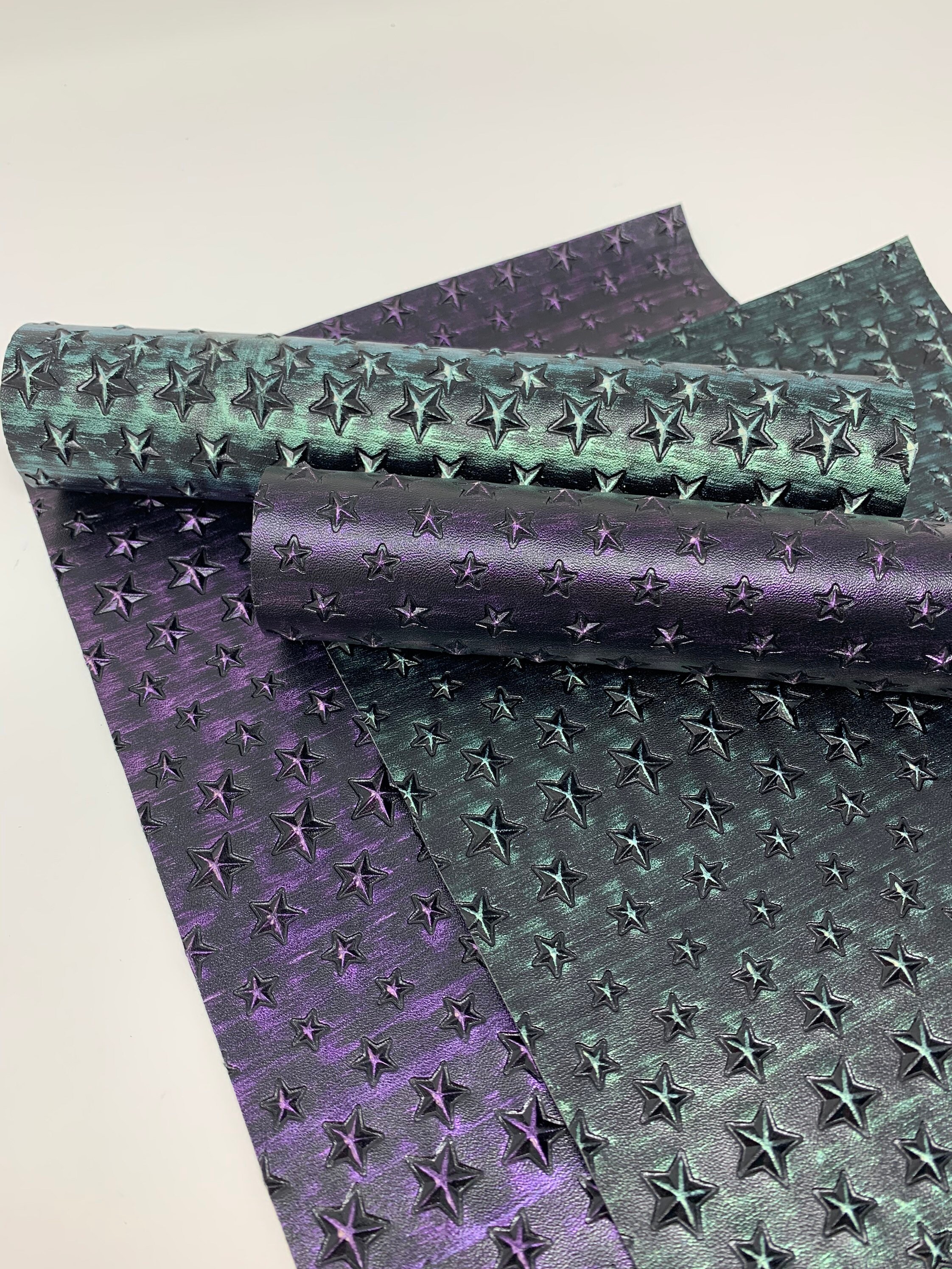 3D Stars Faux Leather Sheets Faux Leather With Stars Craft - Etsy