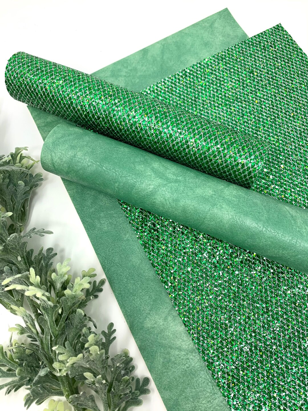 Green Faux Leather Sheets. Leather Sheets. Green Diamond Glitter Sheets ...