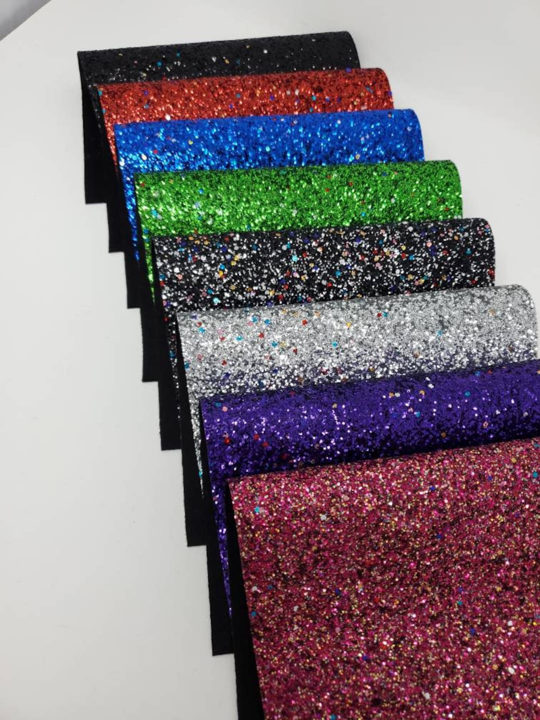 Chunky Glitter Fabric Sheets: Mix Color Sequins, Craft Supplies - Etsy