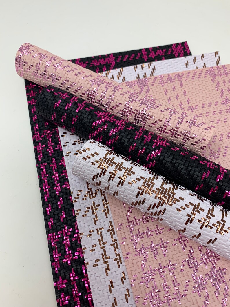 MINI BASKETWEAVE Texture With Painting on It Faux Leather - Etsy