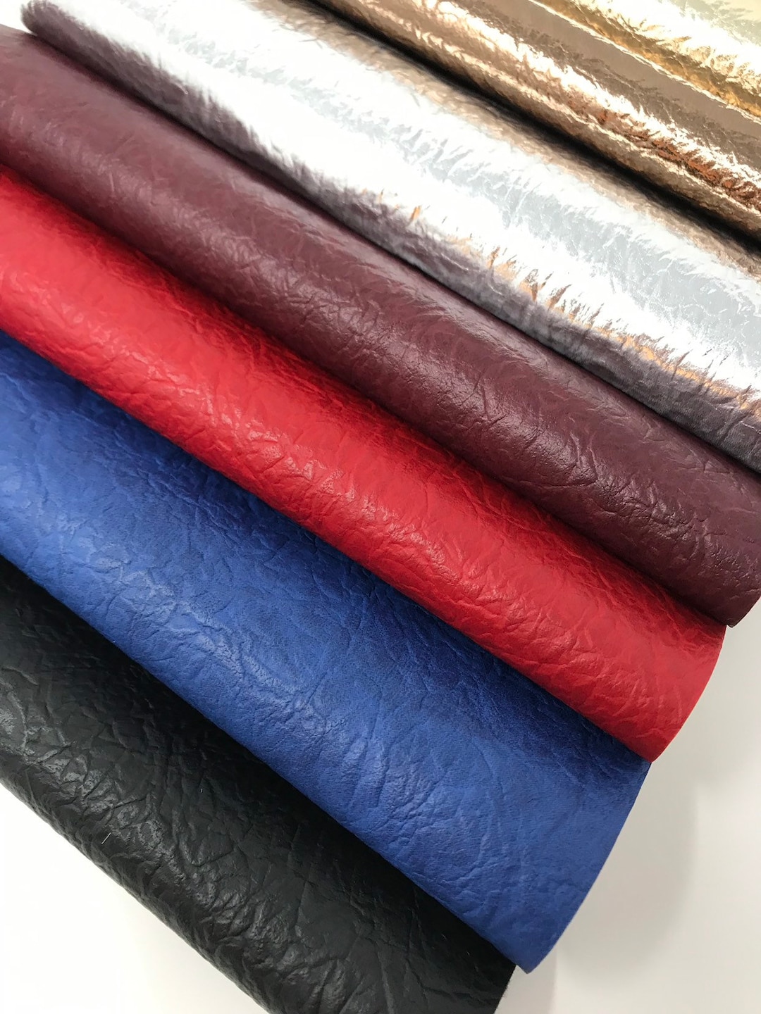 WRINKLED Texture Faux Leather Sheet, Faux Leather, Craft Supplies Hair ...