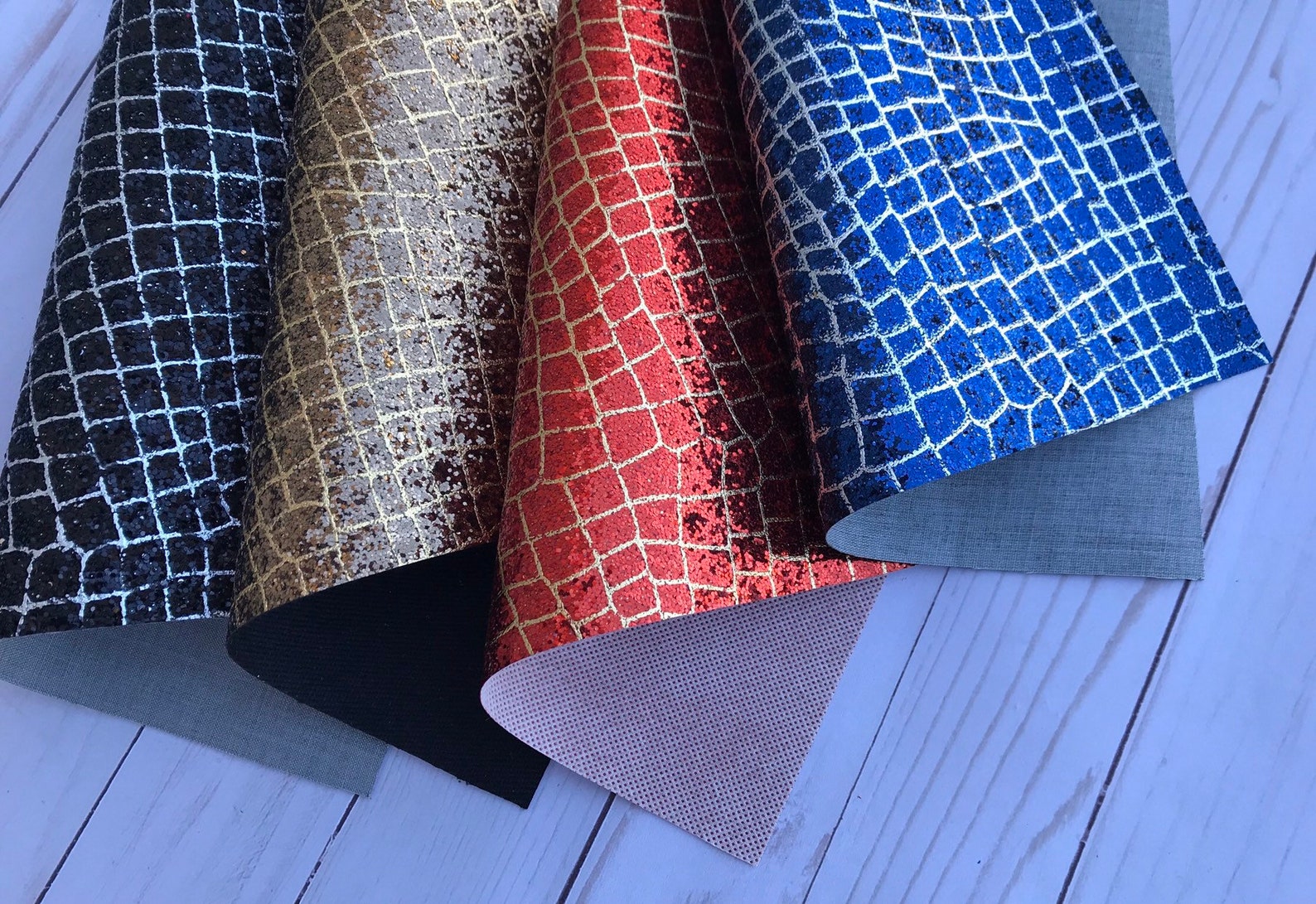 Glitter Sheets With Squares. Glitter Fabric Sheets Black. - Etsy