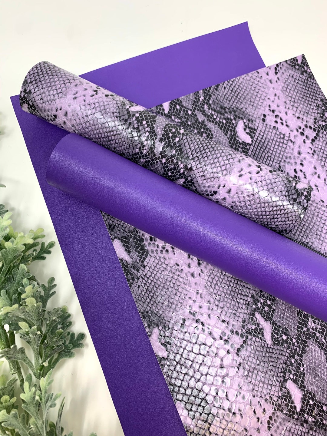 Purple Snake Faux Leather Sheet: 8x11 Craft Supply - Etsy
