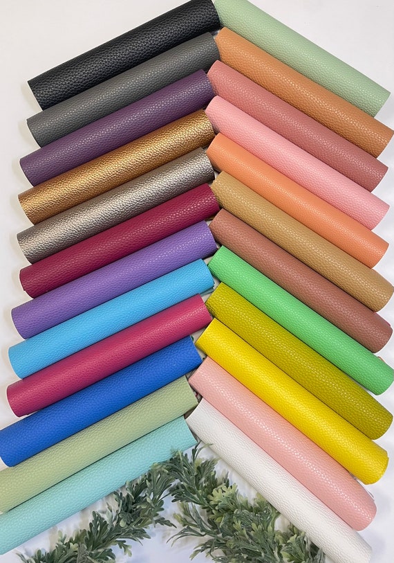 Faux Leather Sheets. Leather Sheets. Solid Color Leather Sheet. Craft Supplies. Earrings. Hair Bows. Litchy Texture MX 24 Etsy