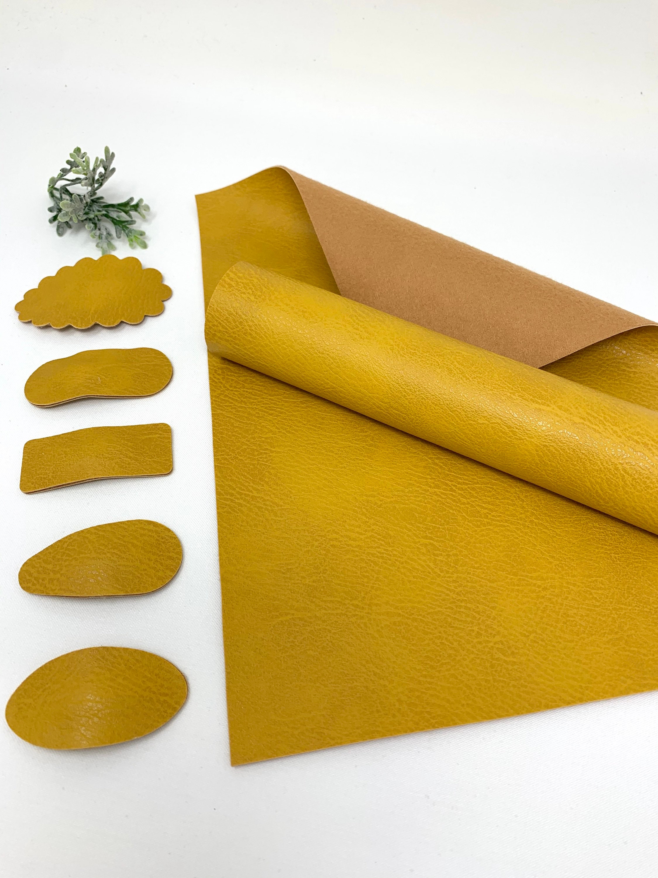 Mustard Yellow. Texture Faux Leather Sheet. Faux Lether Sheet. - Etsy