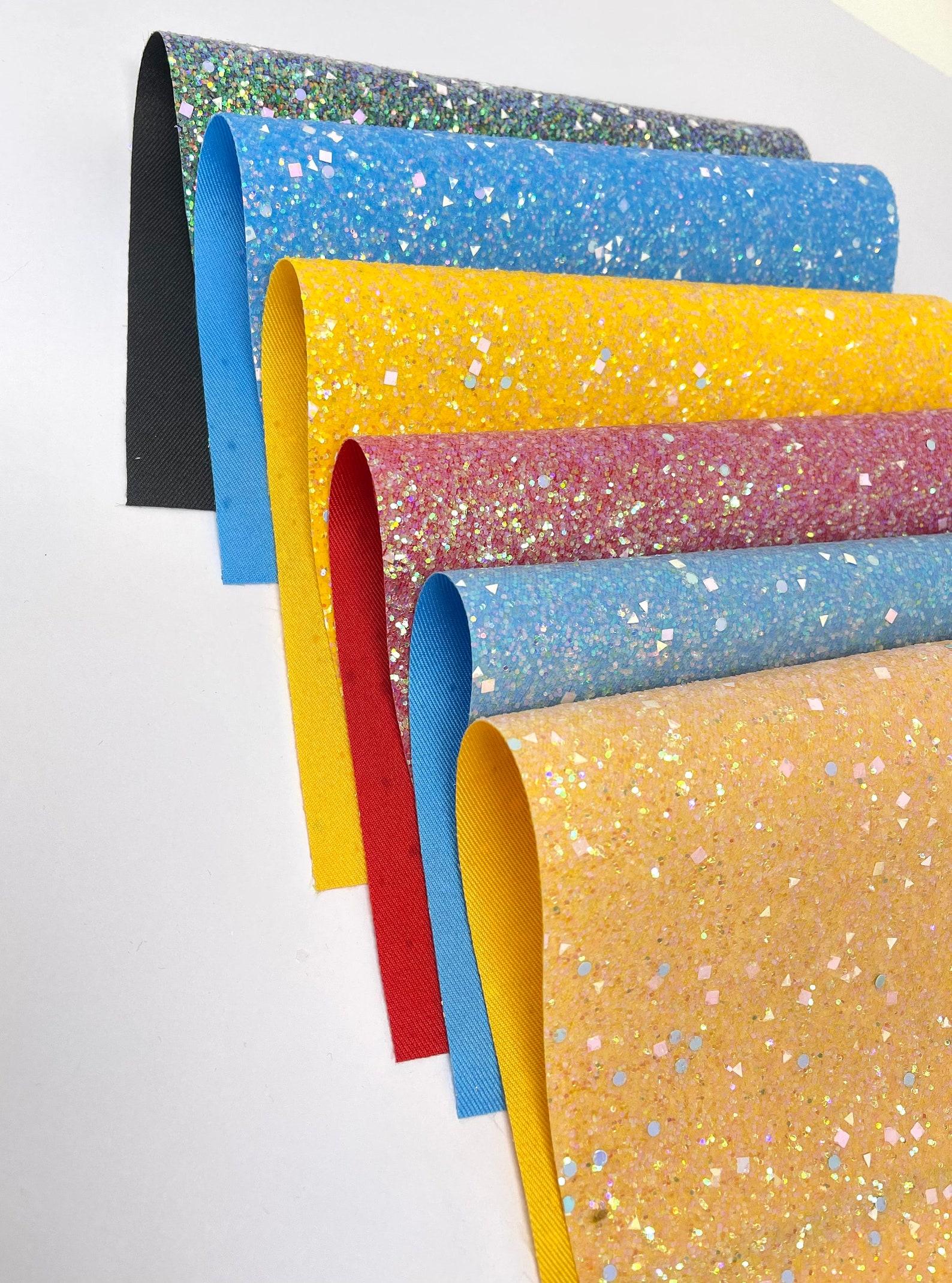Glitter Sheets. Chunky Glitter Sheets. Canvas Backing Craft - Etsy