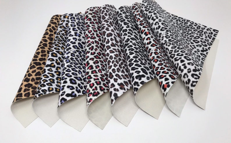 LEOPARD PVC Leather Sheets. Leopard Print Leather Sheets. - Etsy