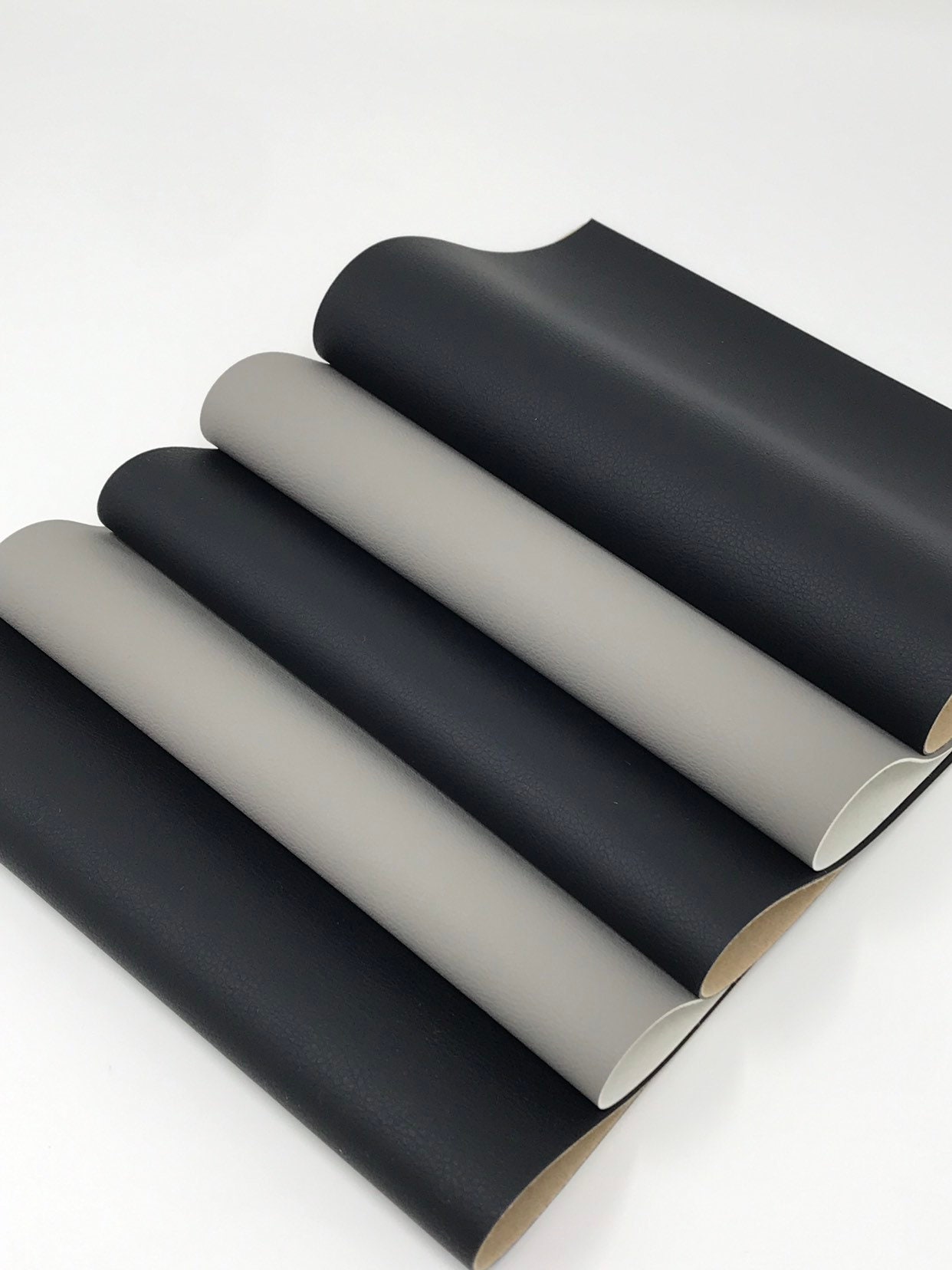 Texture Leather Sheets. Black and Gray Colors. Faux Leather - Etsy