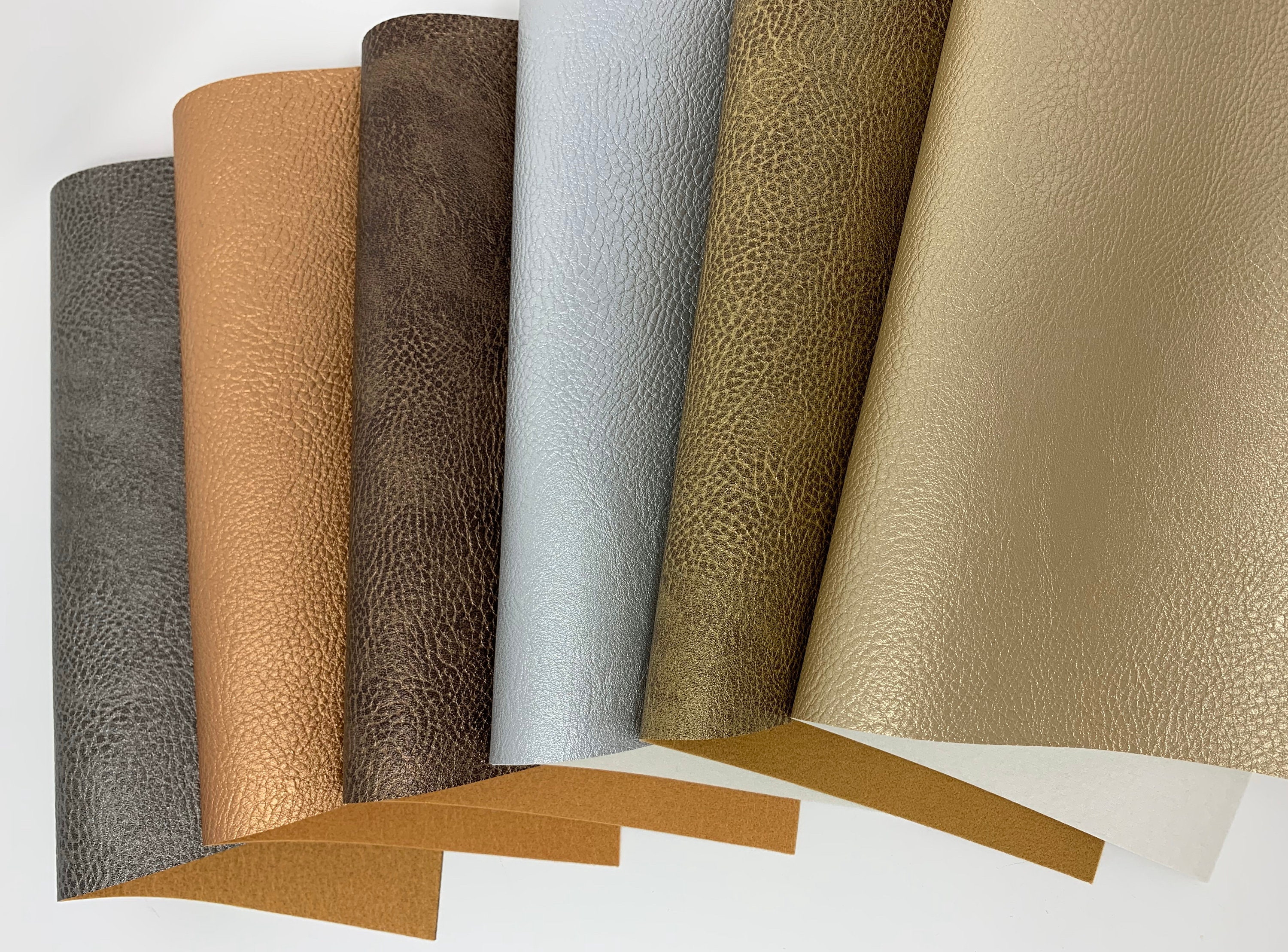 Metallic faux leather sheets. Texture leather sheet. Craft | Etsy