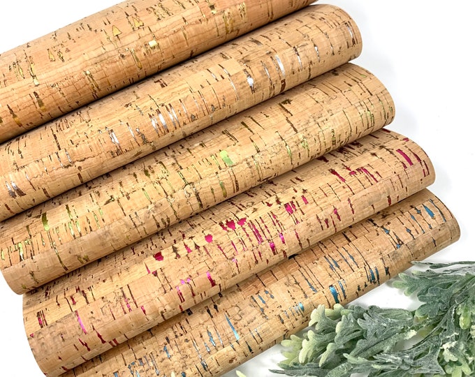 Metallic Rainbow Cork 12 X 24 Sheet / Genuine Cork Sheet - Etsy