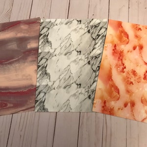 Marble Pvc Leather Sheets. Leather Supplies Craft Supplies Leather ...