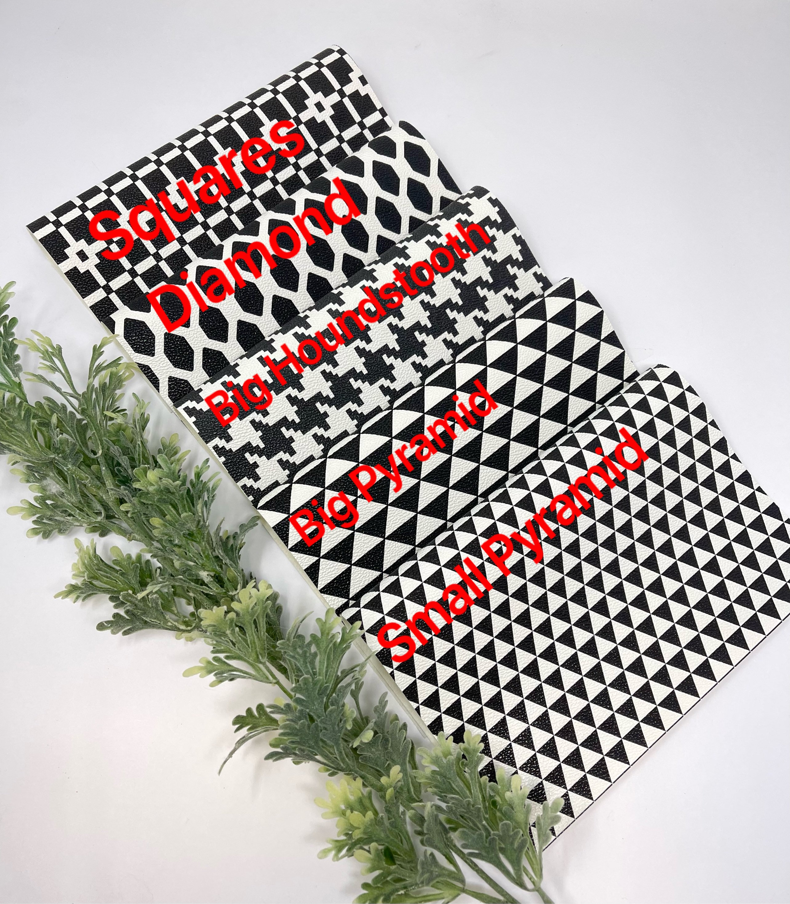 Design Pvc Leather Sheets. Houndstooth Diamond Squares Mini - Etsy
