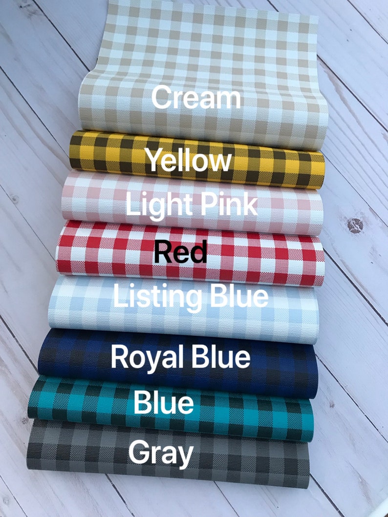 Buffalo Plaid Leather Sheets 8 Different Collors Small Print - Etsy