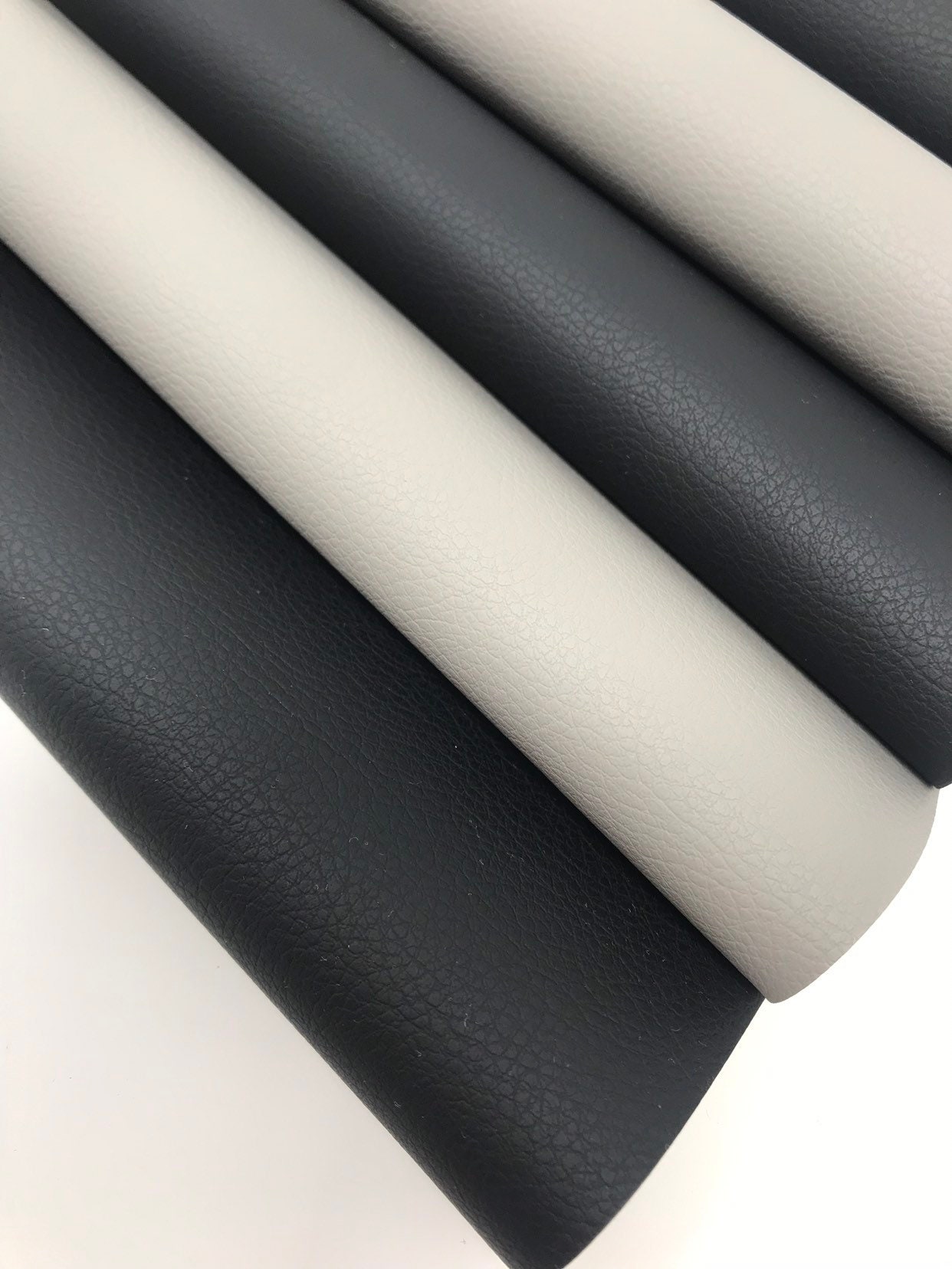 Texture leather sheets. Black and Gray colors. Faux leather | Etsy