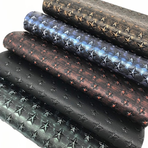 3D Stars Faux Leather Sheets Faux Leather With Stars Craft - Etsy