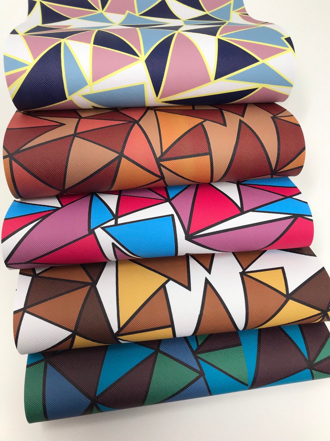 TRIANGLE Shapes Designs Pvc Leather Sheets. Craft Supplies, Pvc Lether ...