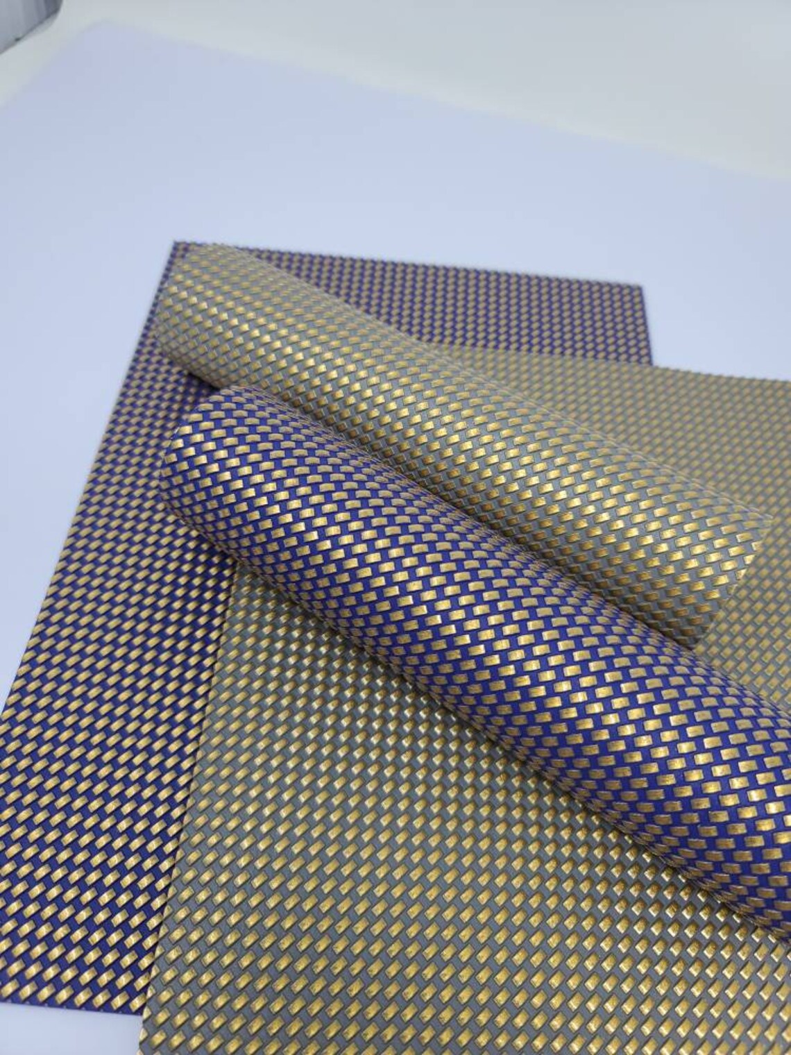 Texture 3D Rectangle Design Faux Leather Sheet. Leather Craft - Etsy