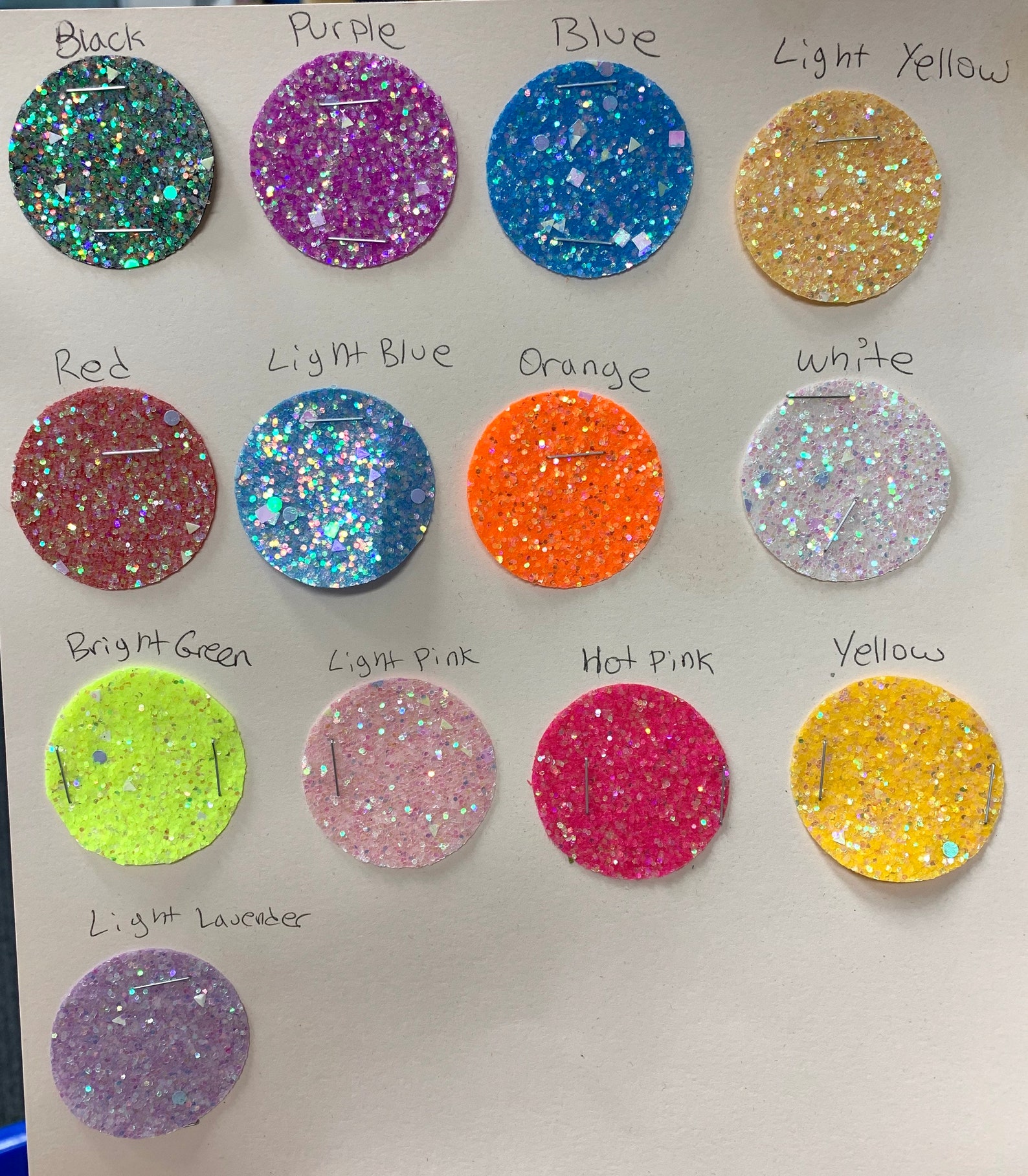 Glitter sheets. Chunky Glitter sheets. Canvas backing Craft | Etsy