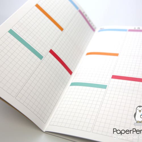 Midori Insert Weekly Calendar Regular A5 Wide B6 Personal A6 - Etsy