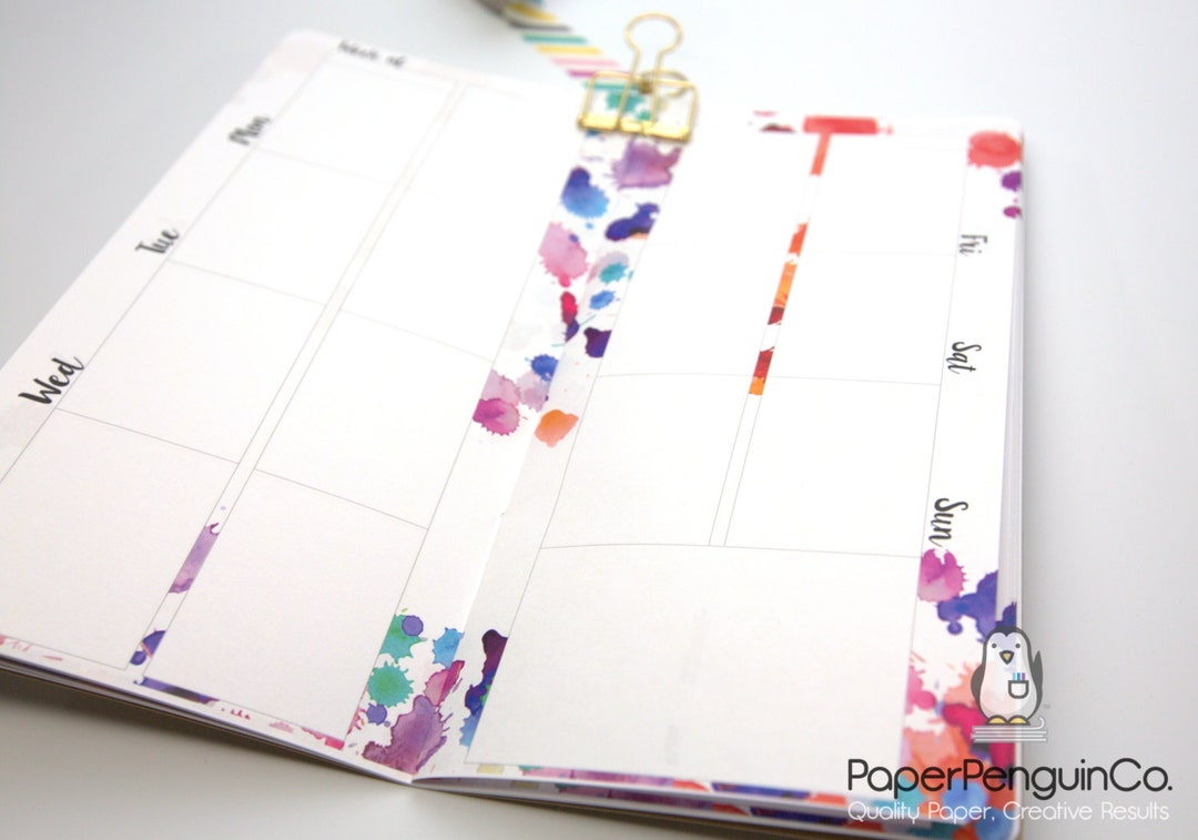 Midori Insert Weekly Calendar Regular A5 Wide B6 Personal A6 Pocket FN ...