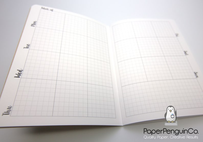 Midori Insert Weekly Calendar A5 Regular Wide B6 Personal A6 - Etsy UK