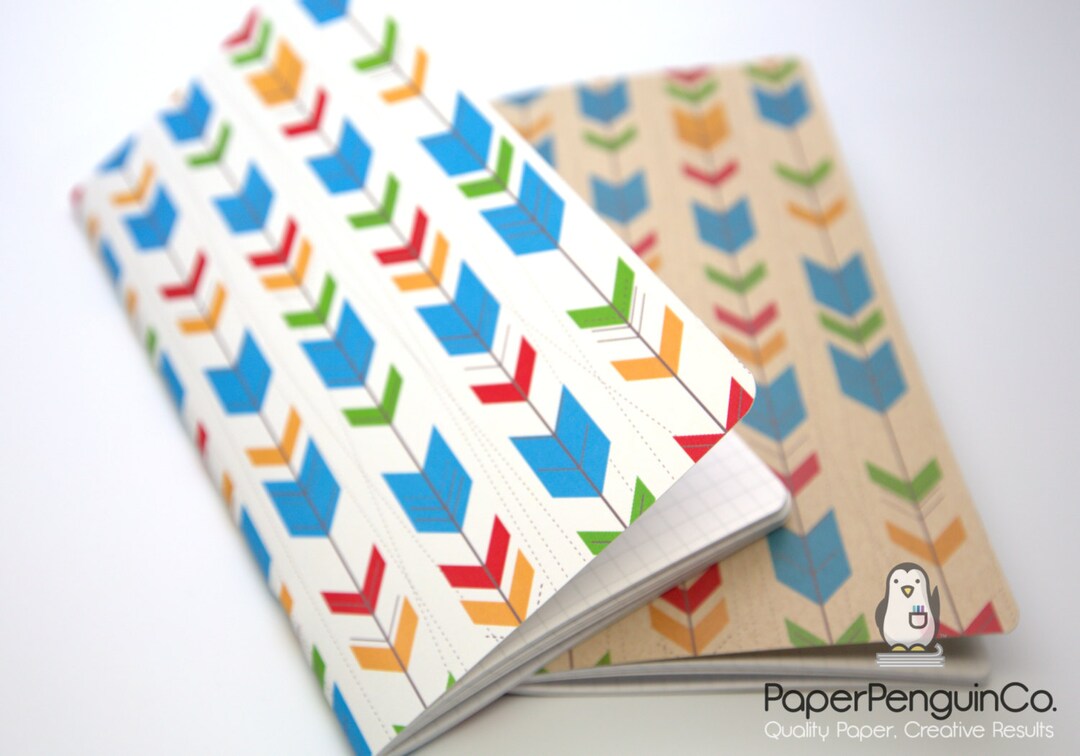 N043: Colorful Arrows Cover Bright White Paper 118 GSM 40 Pages ...