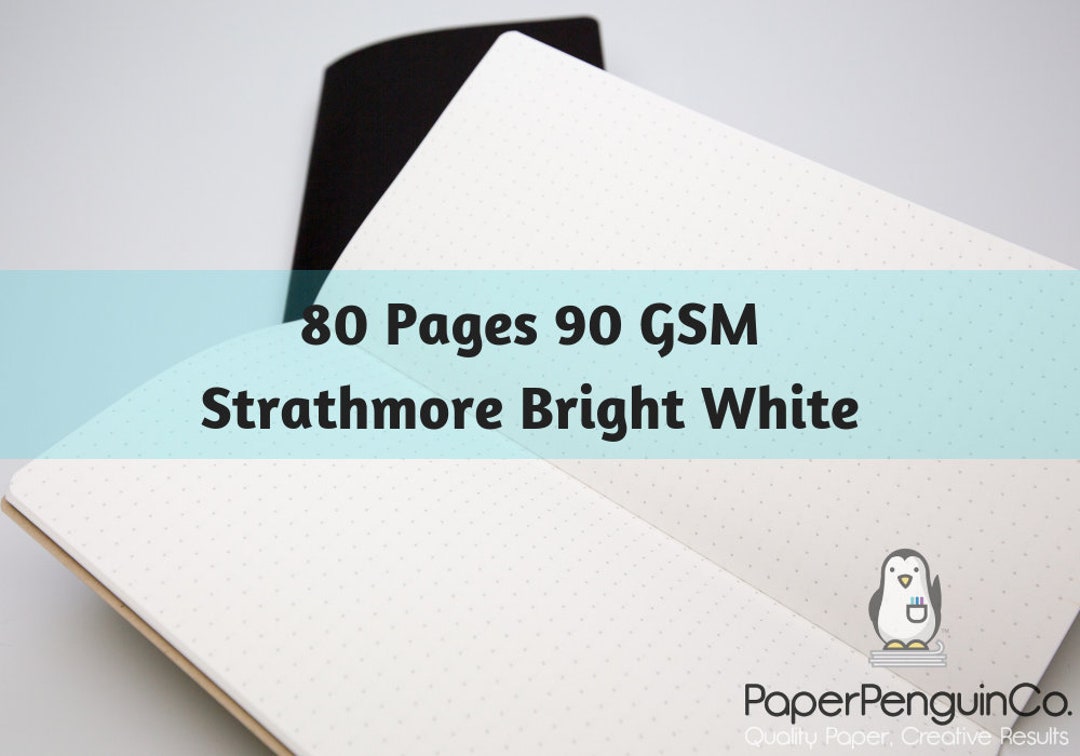 S022: Strathmore Writing 25% Cotton Wove Bright White Paper 90 GSM 80 ...
