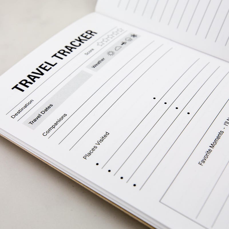Travel Log Book - Etsy