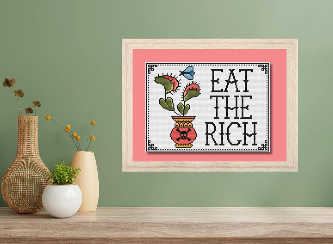 Eat the Rich. PDF Cross Stitch Pattern. - Etsy