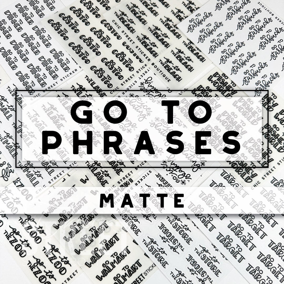 Go to Hand Lettered Phrases | Matte | Planner Stickers - Etsy
