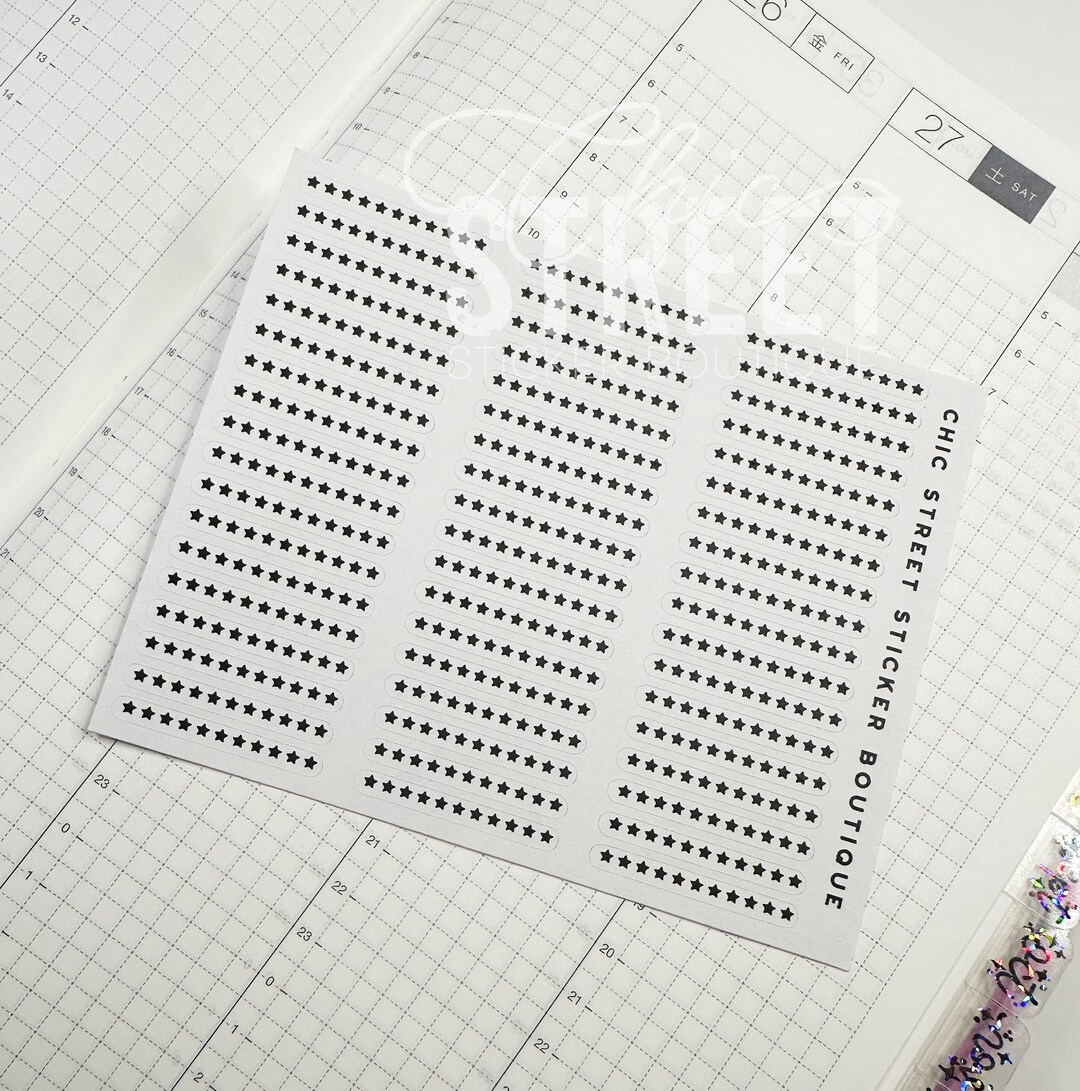 Star Dividers | Small | Hand Drawn Stickers | Planner Stickers - Etsy