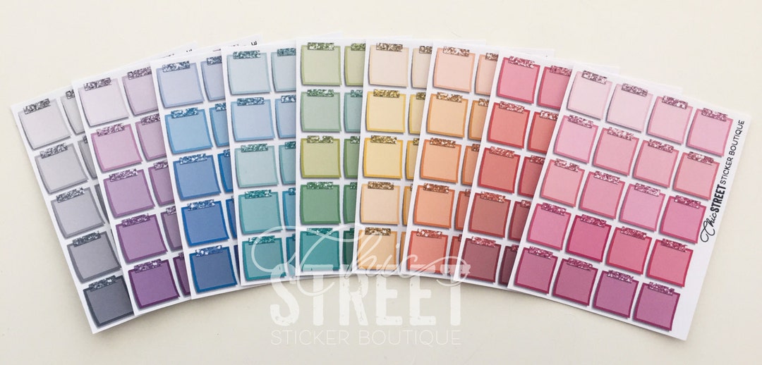 Mini Sticky Notes With Glitter Washi | Planner Stickers - Etsy