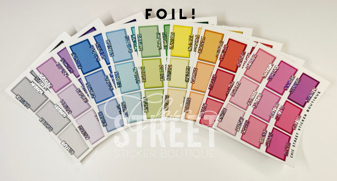 FOIL | Small Sticky Note Half Boxes With Glitter Washi | Planner ...
