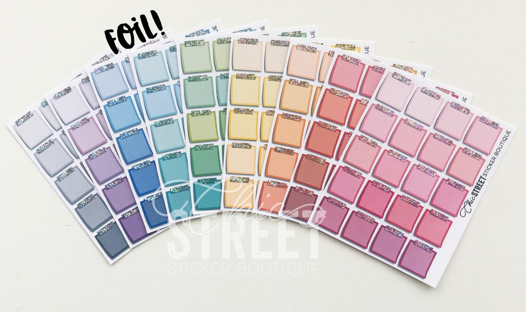 FOIL | Mini Sticky Notes With Glitter Washi | Planner Stickers - Etsy