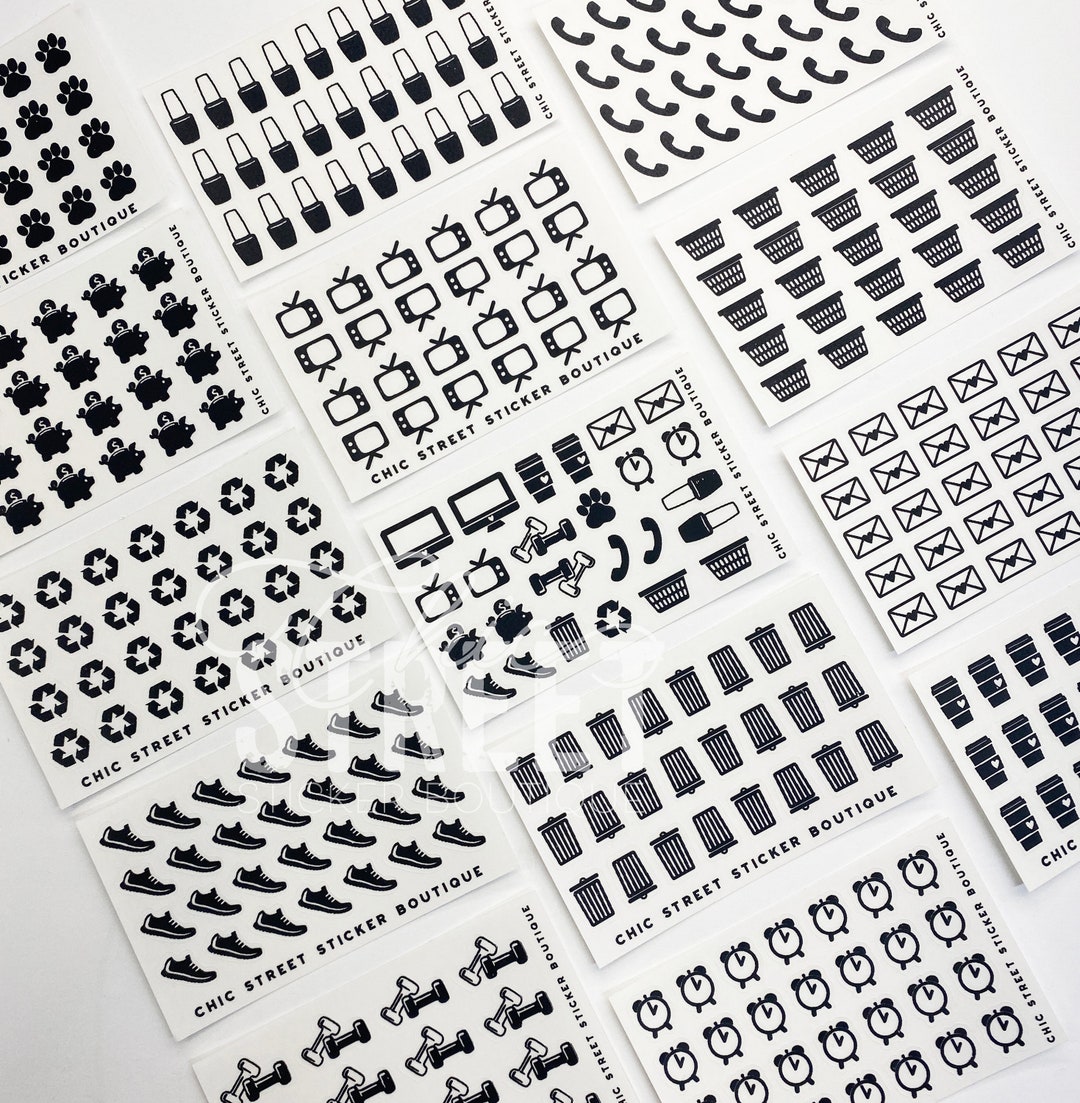 Foil Icons | Planner Stickers - Etsy