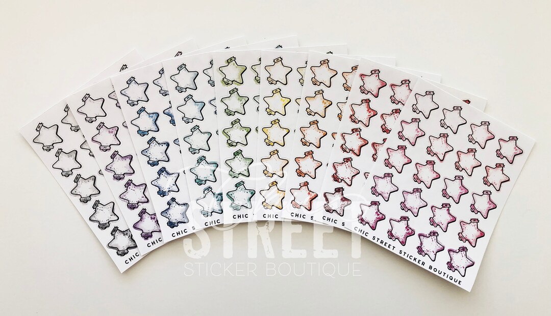 MINI Stars Watercolor Sticky Notes | *FOIL* | Planner Stickers - Etsy