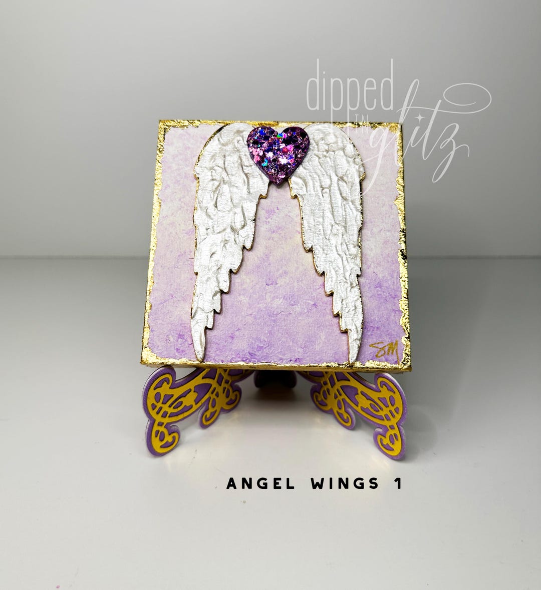 Angel Wings With Stands | 4"x4" | Hand Painted and Embellished - Etsy