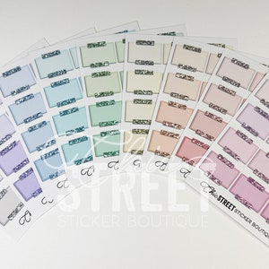 Pastel Mini Sticky Note Half Boxes With Glitter Washi | Planner ...